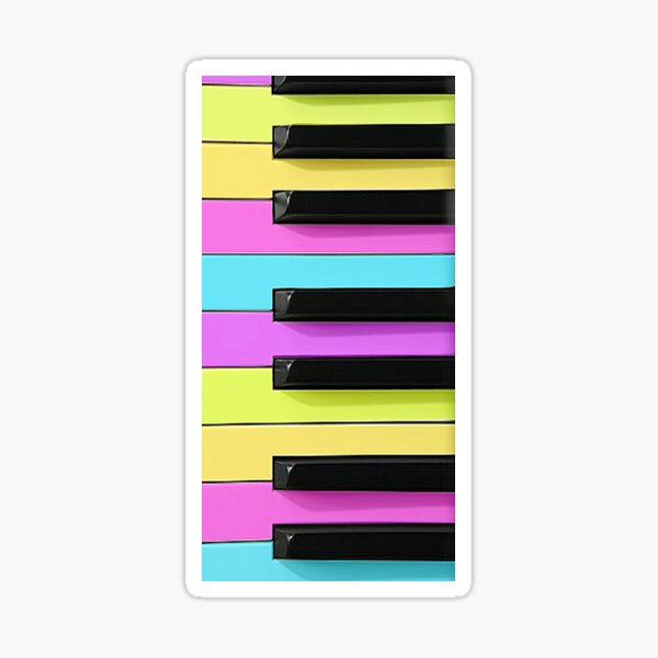 "Retro Neon Keyboard" Sticker for Sale by frittata | Redbubble