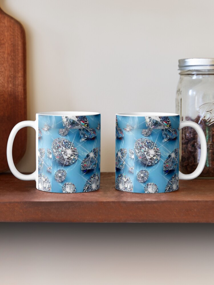 "Silver diamonds design for red bubble" Coffee Mug for Sale by Piyush ...