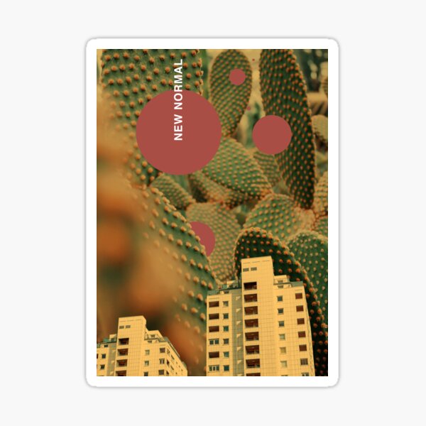 "NEW NORMAL" Sticker by alizzeno | Redbubble