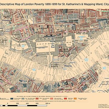 "Booth's Map of London Poverty for St Katharine's & Wapping ward, City ...