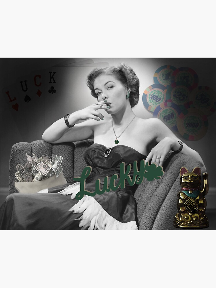 "Lady Luck" Sticker for Sale by Tru3Design | Redbubble