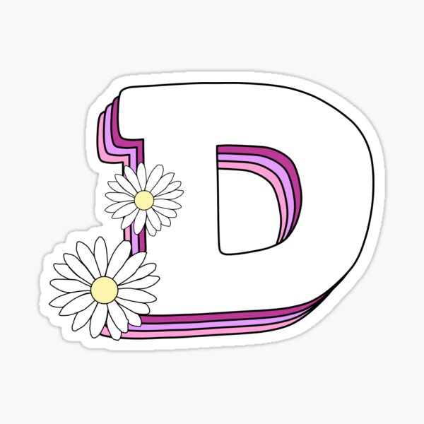 "Groovy D Monogram" Sticker for Sale by embrody | Redbubble