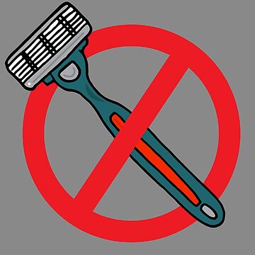 "No Shaver Razors Allowed Funny Barber Sign" Sticker for Sale by ...