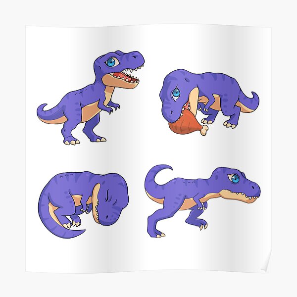 "Tyrannosaurus Rex - Violet" Poster by rothanavatar | Redbubble