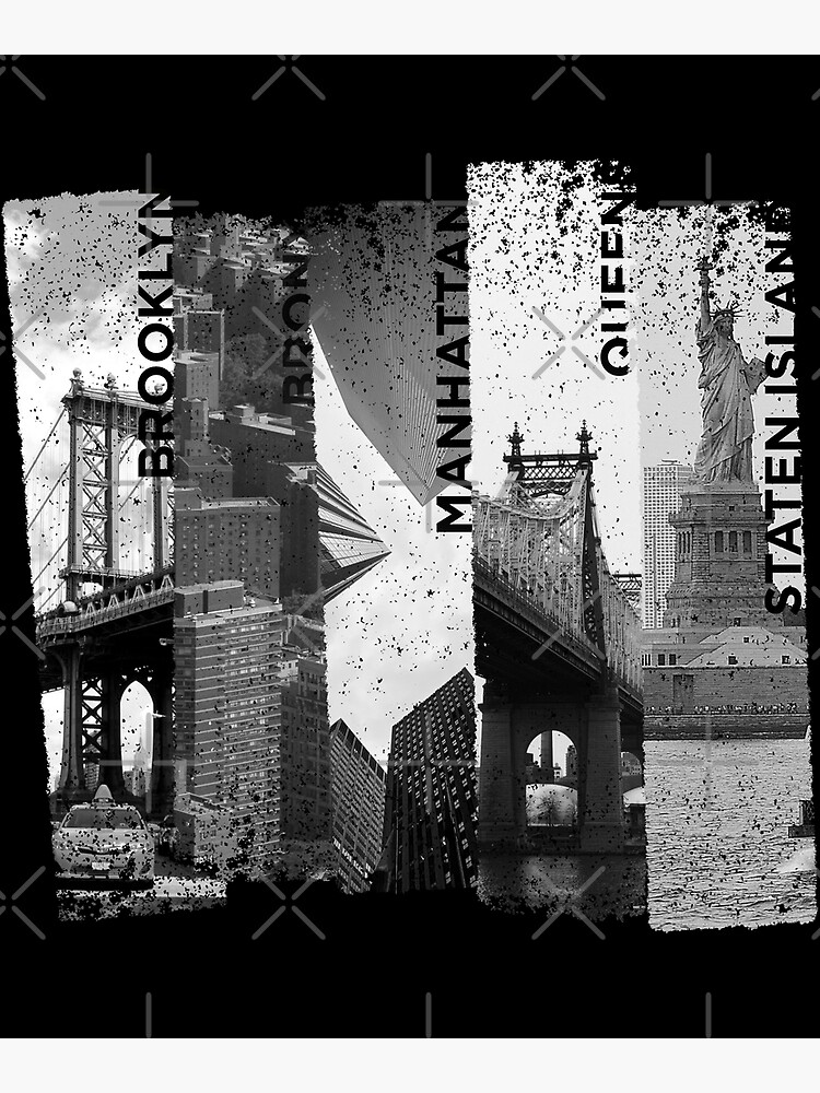 "New York City - The Five Boroughs" Poster for Sale by aquastarstore ...