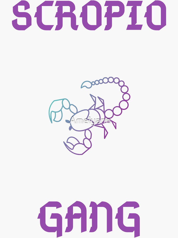 "Scorpio Gang V2" Sticker by Amelyane | Redbubble