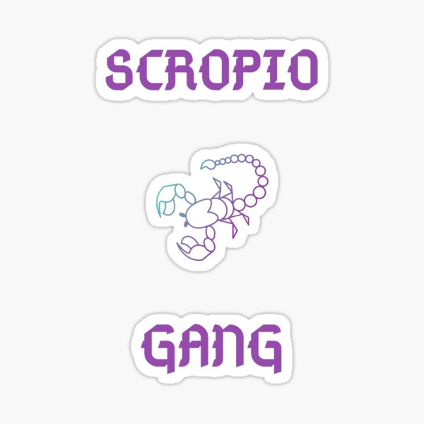 "Scorpio Gang V2" Sticker by Amelyane | Redbubble