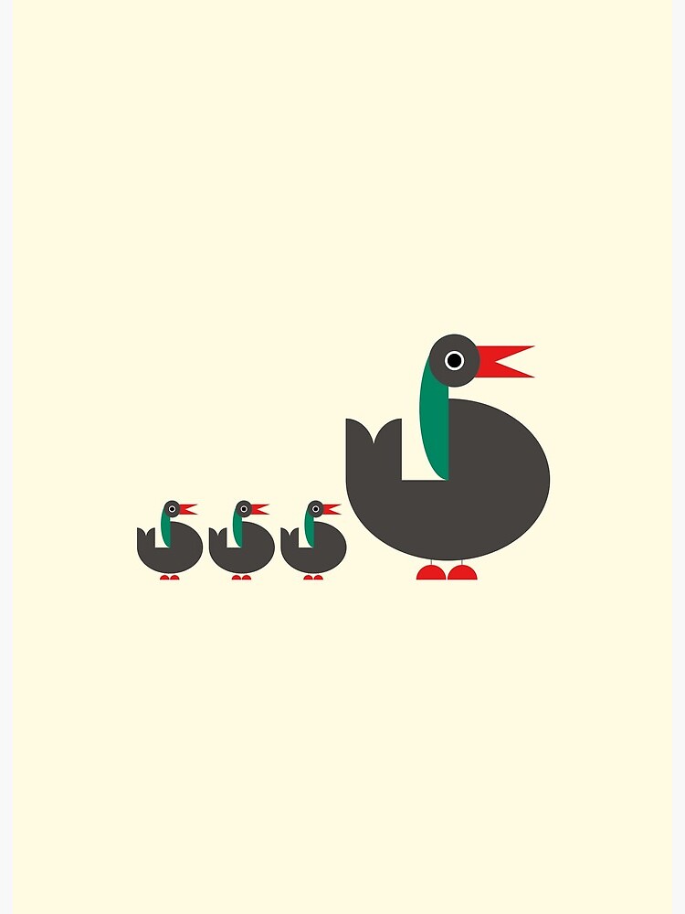 "duck and ducklings minimalist" Art Board Print for Sale by rostom-b ...