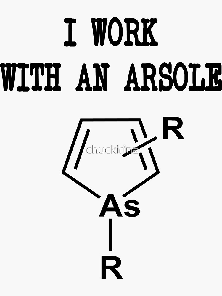 "Arsole" Sticker by chuckirina | Redbubble