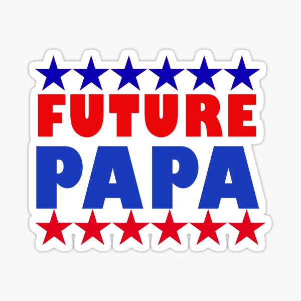 "FUTURE PAPA" Sticker by Flokiz | Redbubble