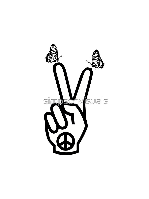 "Peace Sign Butterflies" by simpsonvisuals | Redbubble