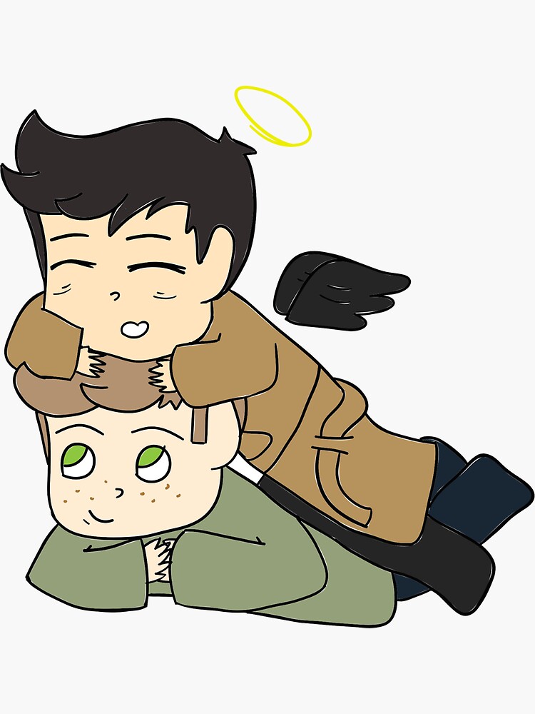 "destiel being cute" Sticker for Sale by cursedornot | Redbubble