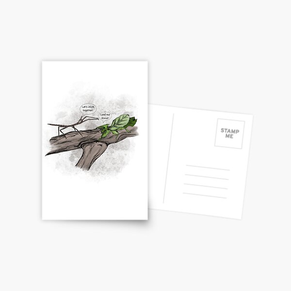 "Stick insect puns" Postcard for Sale by Jamesneul | Redbubble