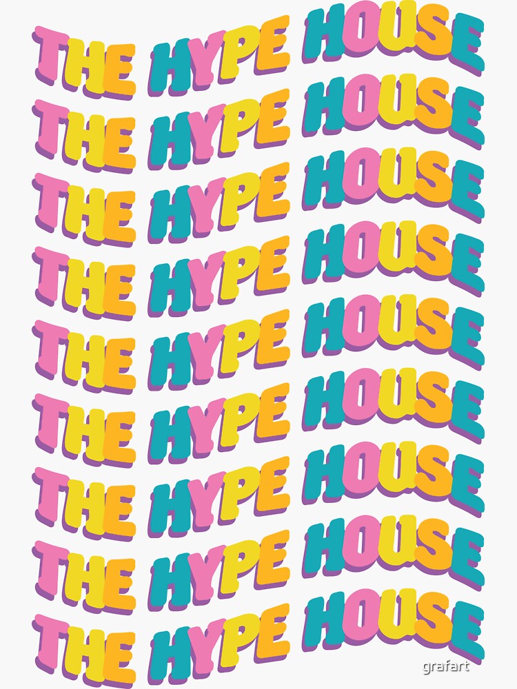 "Hype House Typography" Sticker by grafart | Redbubble