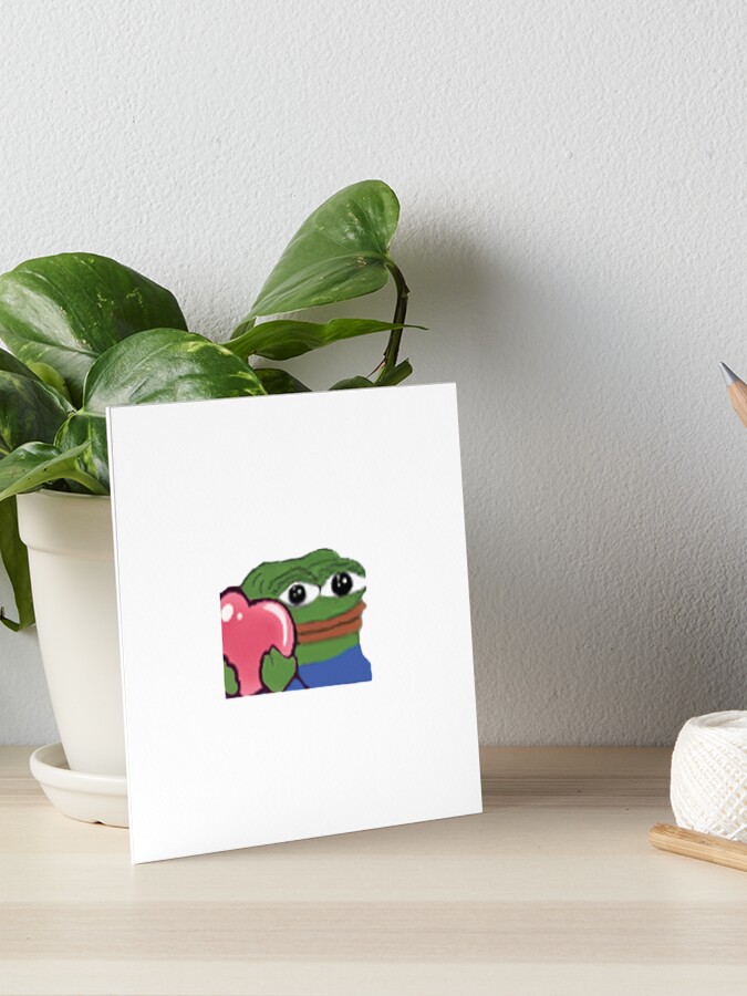 "peepoLove Twitch Emote " Art Board Print for Sale by Reboot Designs ...