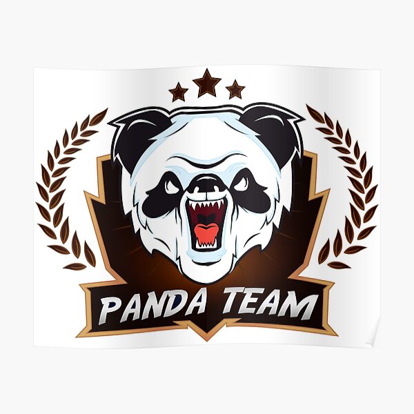 "Panda team logo" Poster by HuzroDesign | Redbubble