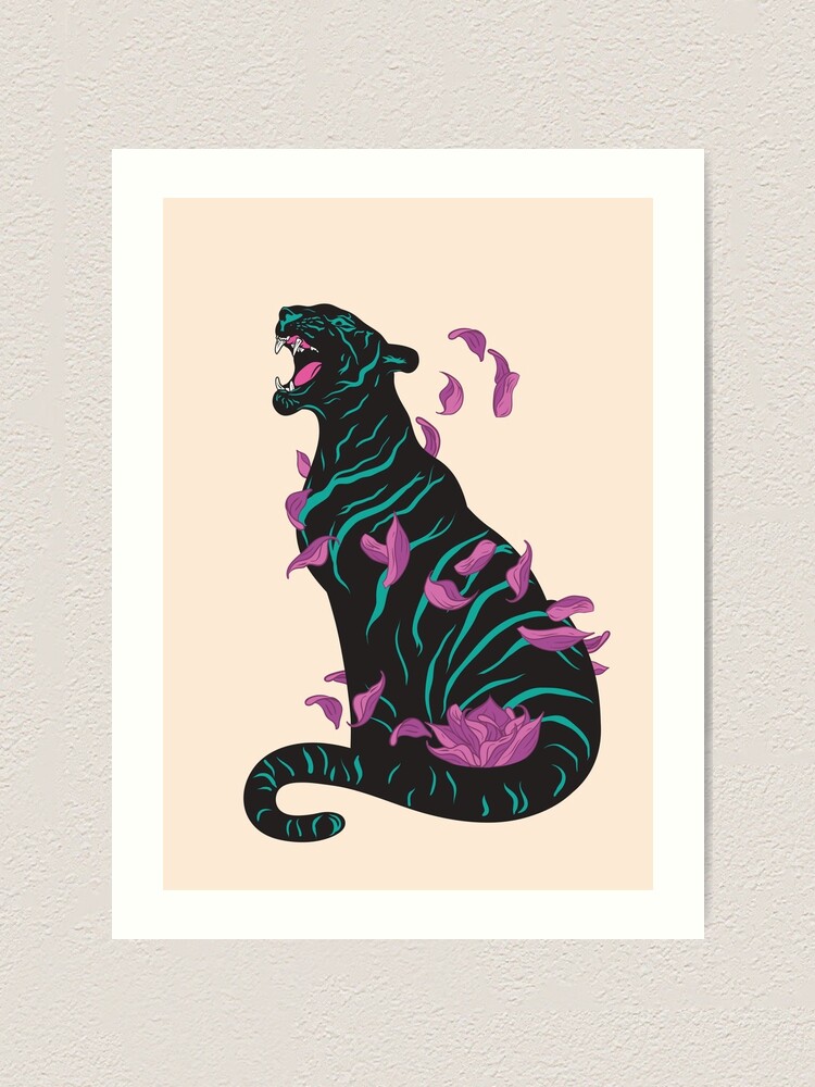 "Black tiger" Art Print for Sale by banrevi | Redbubble