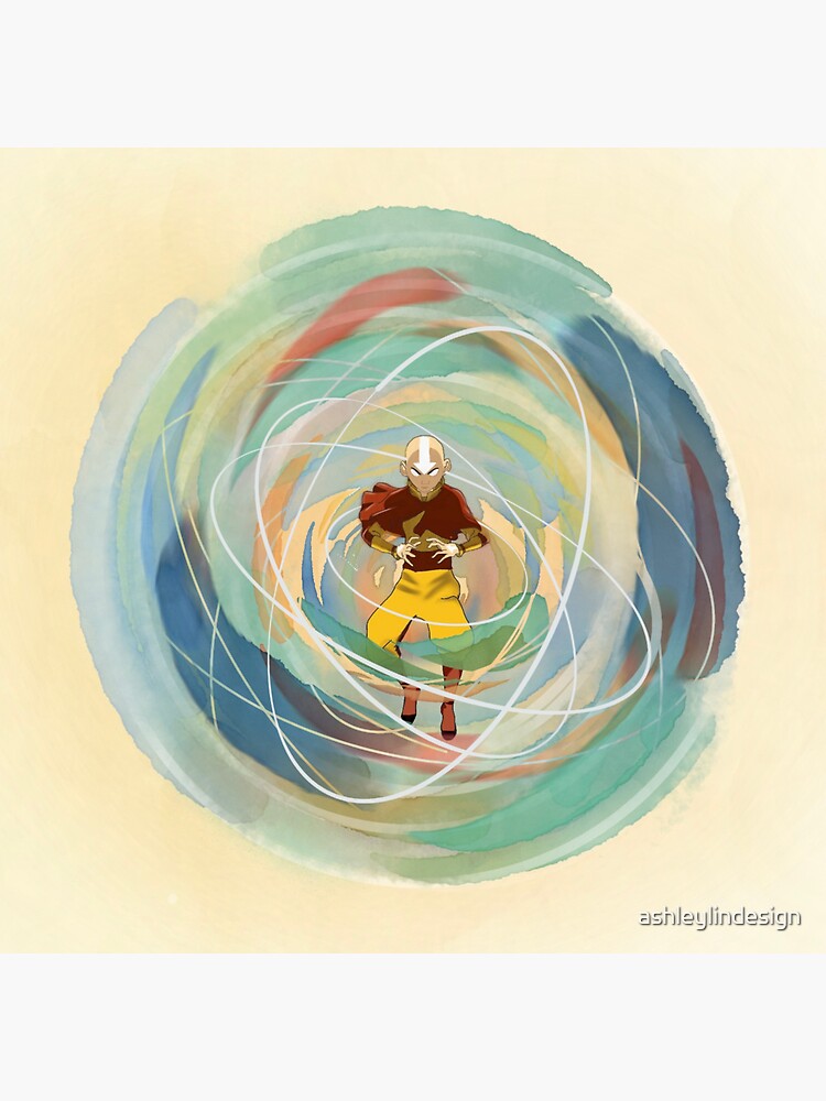 "Avatar Aang - ATLA" Sticker for Sale by ashleylindesign | Redbubble