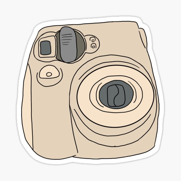 "mini instant polaroid camera" Sticker by meganjardon | Redbubble
