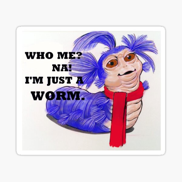 "Labyrinth The Worm" Sticker by HopeApplebee | Redbubble