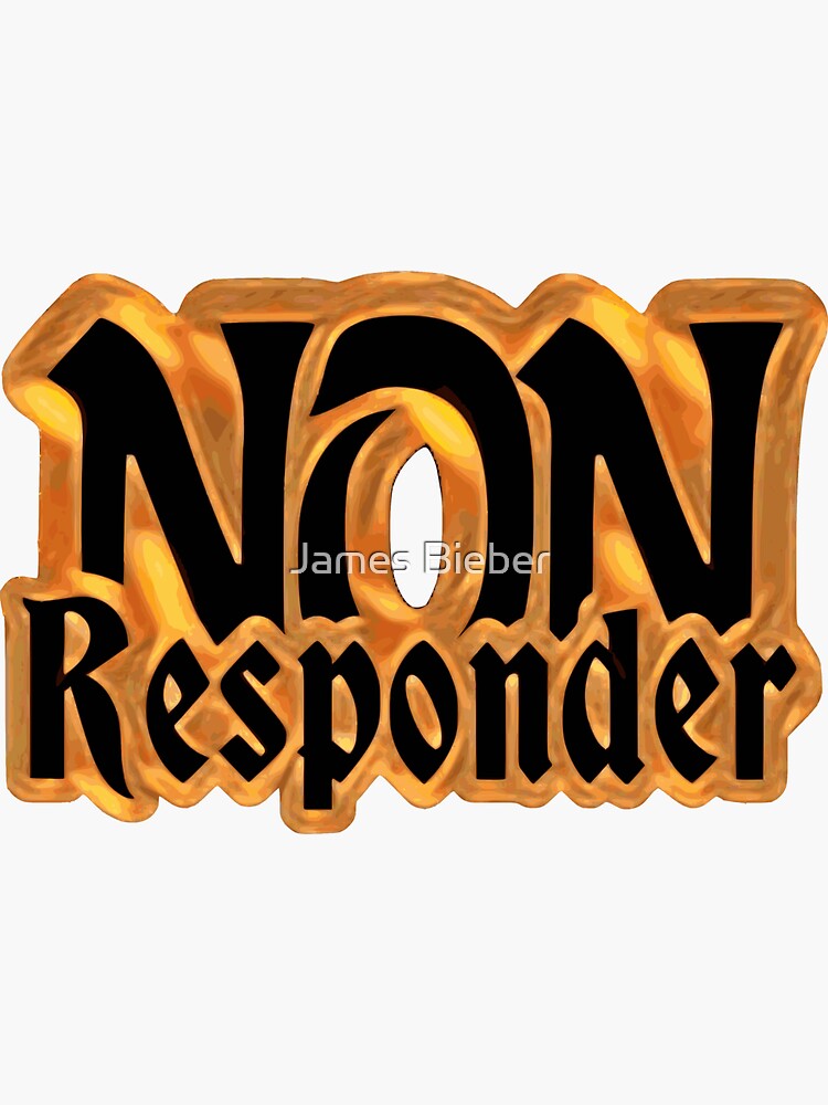 "Non responder" Sticker by Himdilly | Redbubble