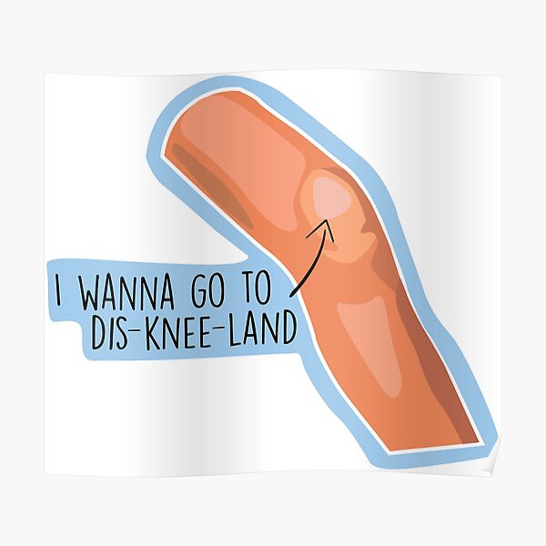 "Dis-knee-land!" Poster for Sale by laughingplace55 | Redbubble