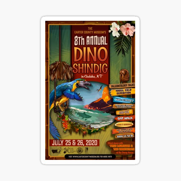 "8th Annual Shindig Poster" Sticker for Sale by CCMuseum | Redbubble