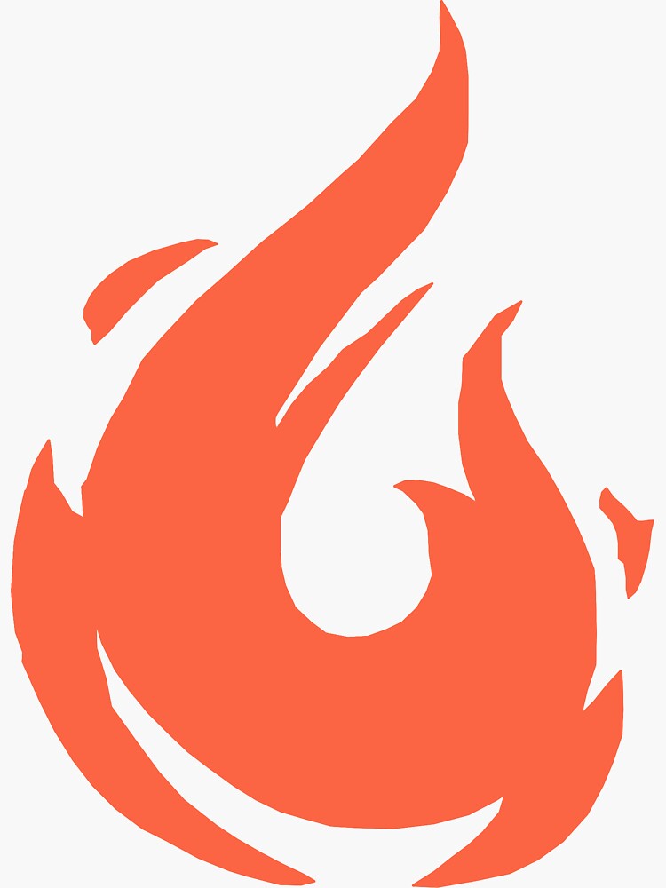 "Simple flame " Sticker for Sale by S626 | Redbubble