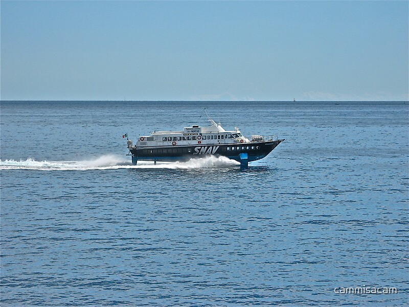 "HYDROFOIL EN ROUTE TO CAPRI" by cammisacam | Redbubble