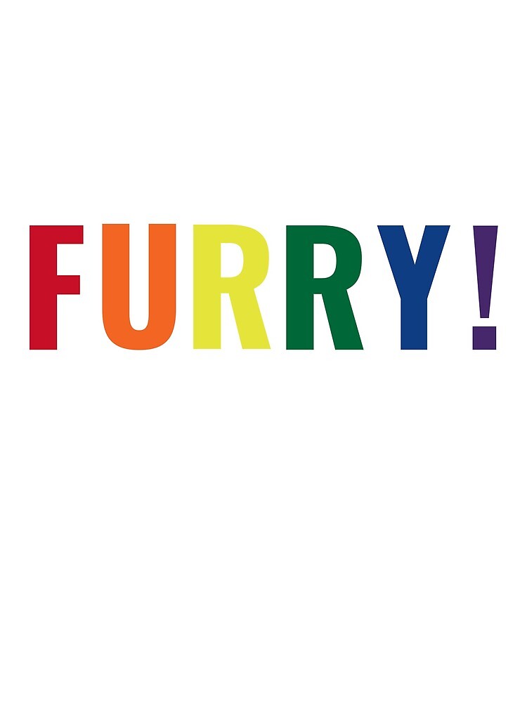 "Furry Fandom Rainbow Text" Art Print for Sale by wolfylion | Redbubble