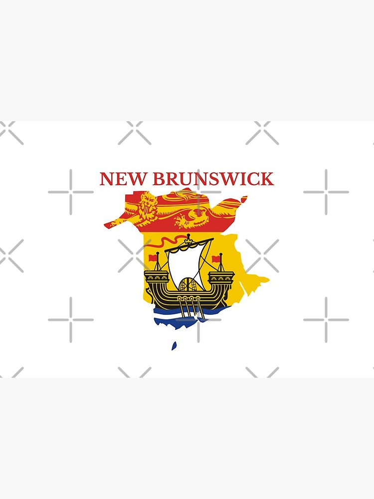 "New Brunswick Flag Map, NB, Canada" Mask for Sale by marosharaf ...