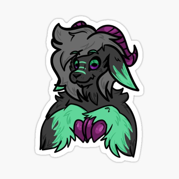 "Furry Goat Art" Sticker for Sale by HomeStormFD | Redbubble
