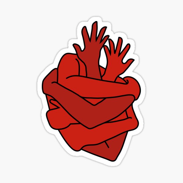 "Hands Heart" Sticker by dominikka0 | Redbubble