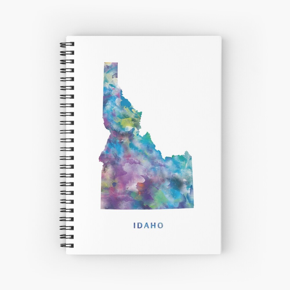 "Idaho" Spiral Notebook for Sale by MonnPrint | Redbubble