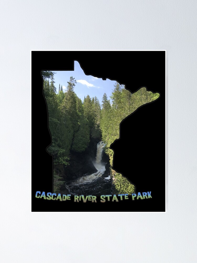 "Minnesota State Outline (Cascade River State Park)" Poster by gorff ...