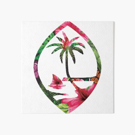 "Guam Seal floral design " Art Board Print for Sale by aangoco | Redbubble
