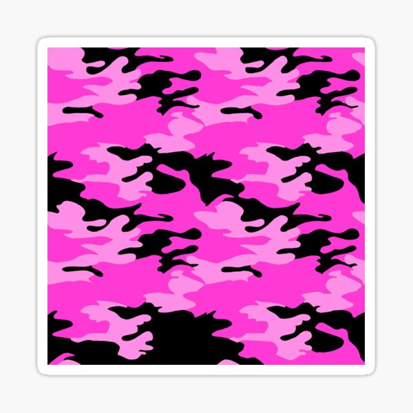 "pink and black camo" Sticker by OliviaK15 | Redbubble