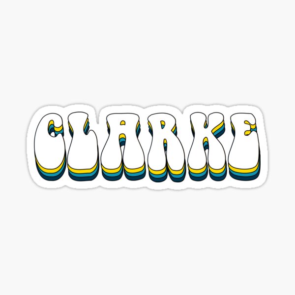 "Groovy Clarke" Sticker by smstickersx | Redbubble