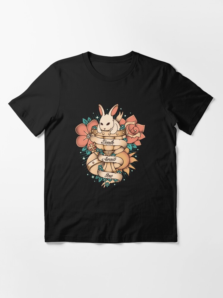 "Holy grail - Death awaits you - Rabbit of Caerbannog" T-shirt for Sale ...
