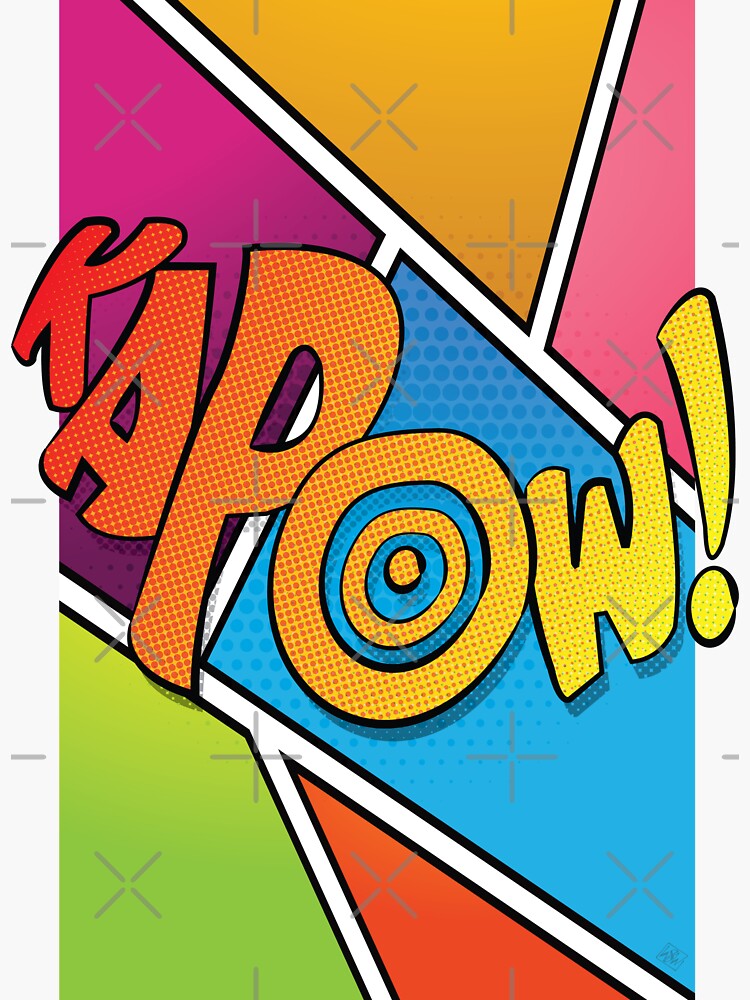 "Comics - Kapow!" Sticker for Sale by 4rtym0u5e | Redbubble