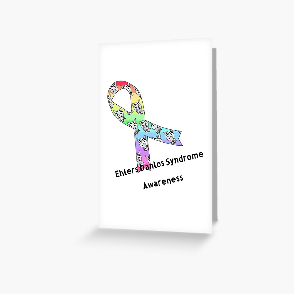 "EDS (Ehlers Danlos Syndrome) awareness ribbon" Greeting Card by ...
