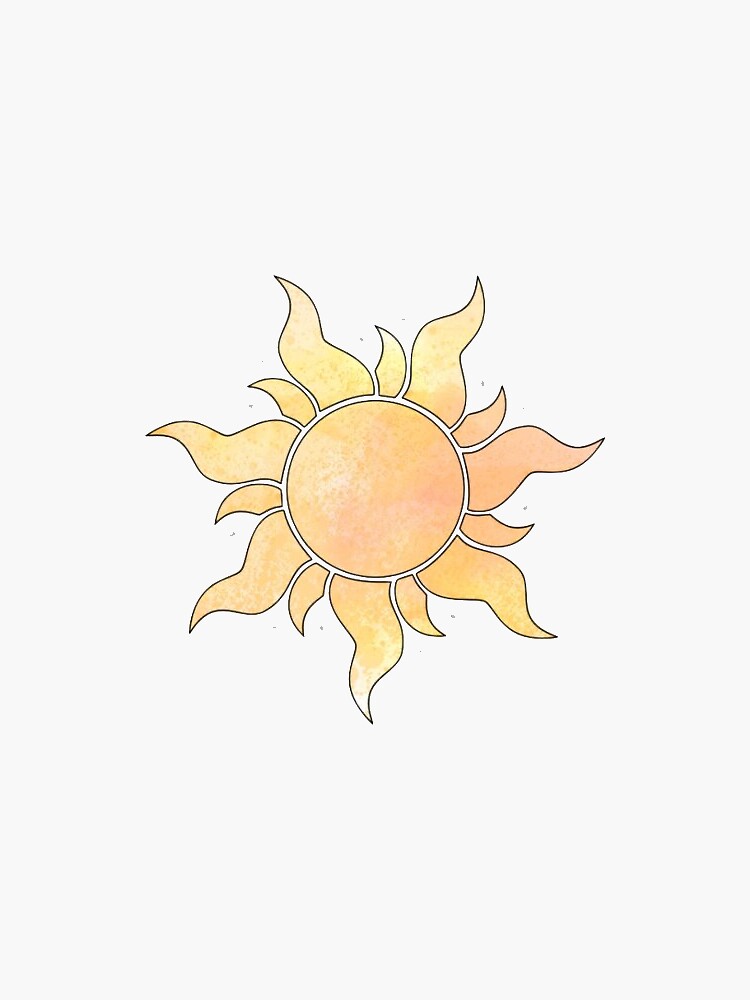 "tangled sun symbol" Sticker for Sale by aubreyandmaddys | Redbubble