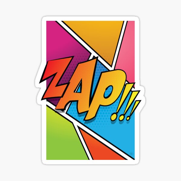 "Comics - Zap!" Sticker for Sale by 4rtym0u5e | Redbubble