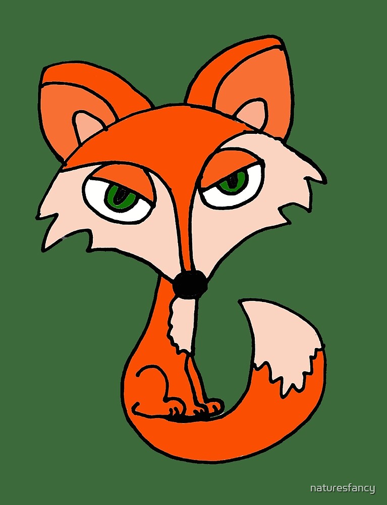"Fun Foxy Red Fox Original Art" by naturesfancy | Redbubble