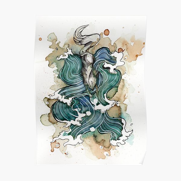 "WAVES FOX" Poster by RubisFirenos | Redbubble