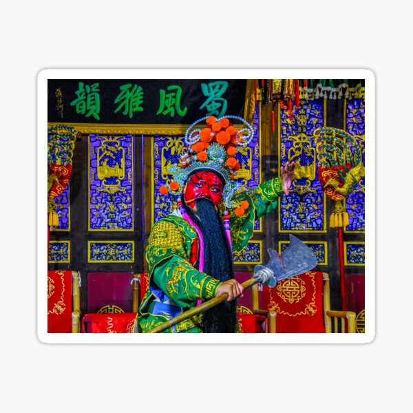 "Chengdu Sichuan Opera Warrior" Sticker by mrgrosky | Redbubble