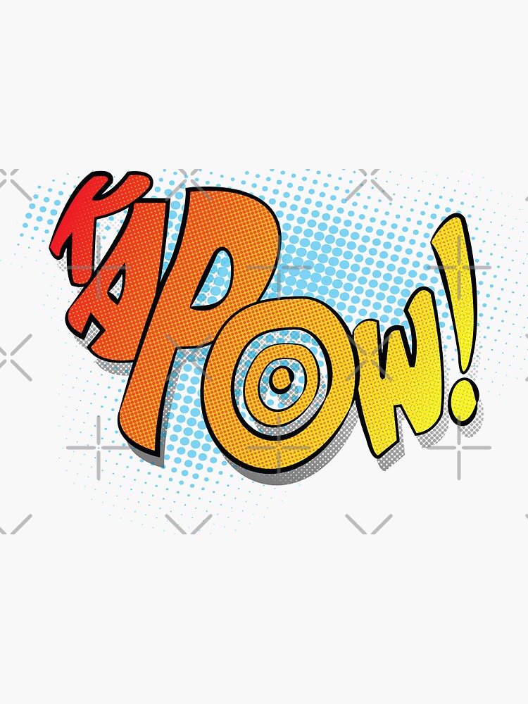 "Comics - Kapow 2!" Sticker by 4rtym0u5e | Redbubble