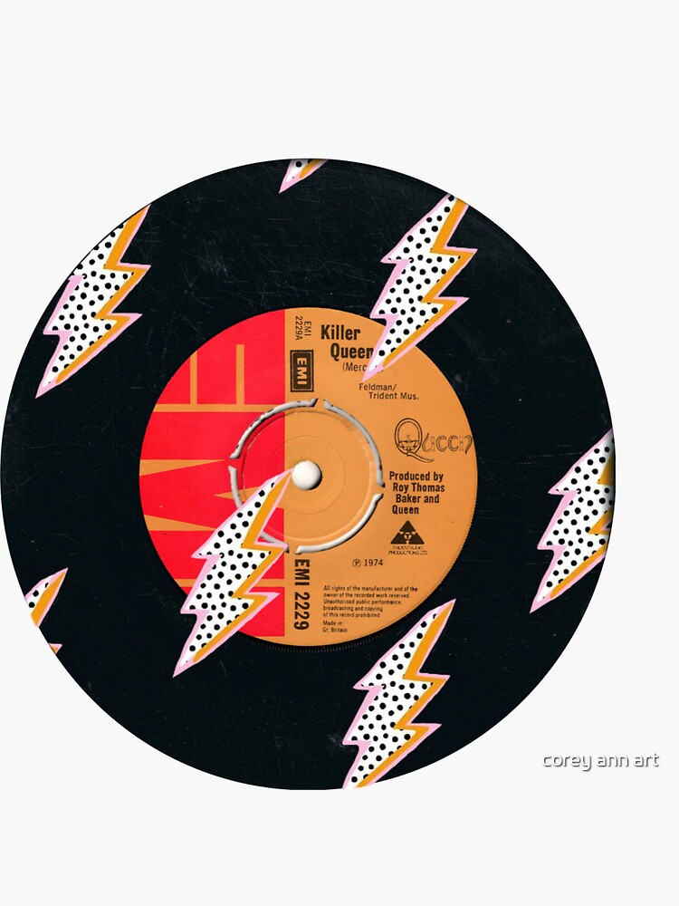 "Lightning Record" Sticker for Sale by chartung | Redbubble