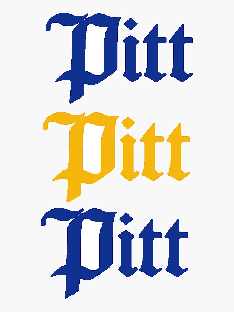 "pitt x3" Sticker for Sale by artbymadison | Redbubble