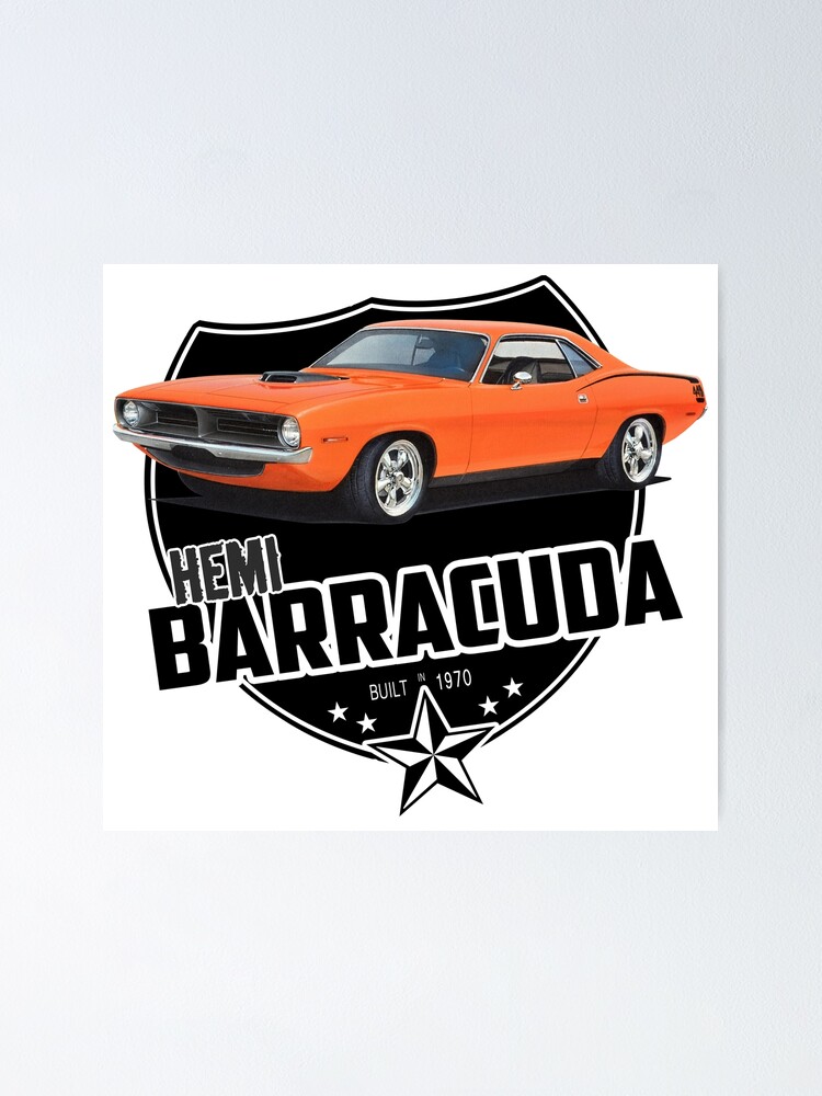 "Classic Barracuda" Poster by Yourauto | Redbubble